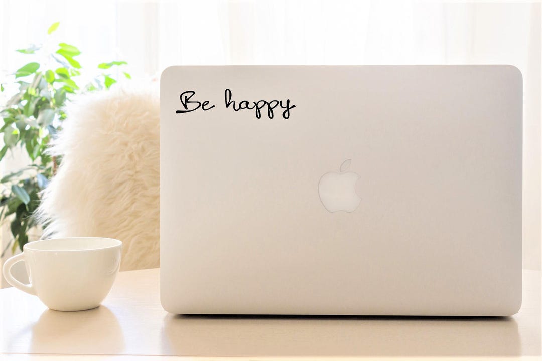 Decal Quote Be Happylaptop Decallaptop Stickercar - Etsy