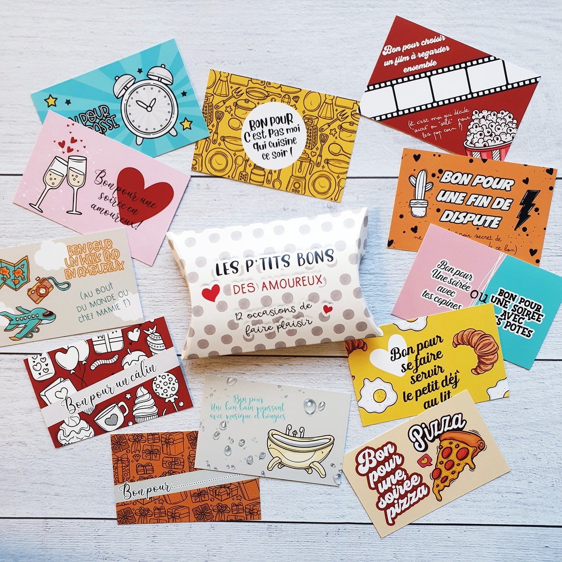 Lot de 12 "Bons pour" - Spécial amoureux(ses) - Etsy France
