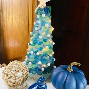 Sea Glass Lighted Tree - Etsy