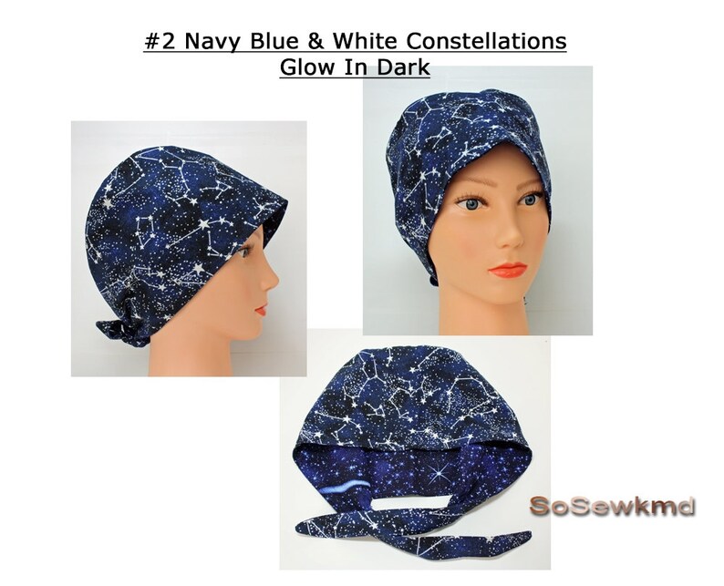 Reversible Surgical Scrub Cap: Floral Hummingbird Floral Print Cotton ...