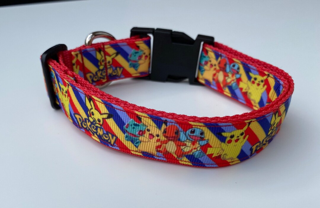 Pokemon Pikachu and Friends Dog Collar - Fun Colourful Dog Collar ...