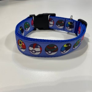 Pokemon Balls Pikachu and Friends Dog Collar - Fun Colourful Dog Collar ...