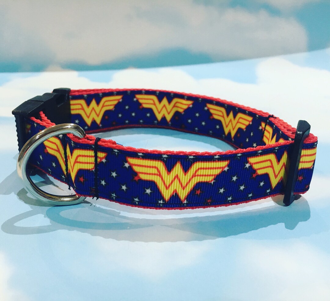 Handmade Wonder Woman Superhero Dog Collar Cartoon TV and Film DC ...