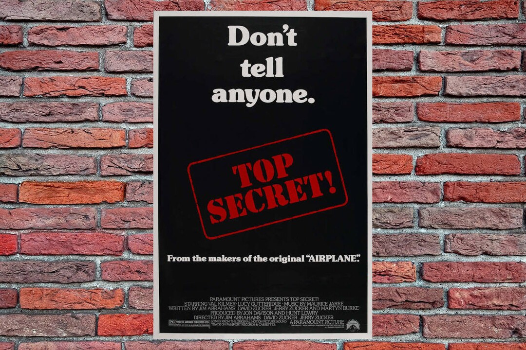 1984 Top Secret! Style A Vintage Movie Poster Print - Etsy