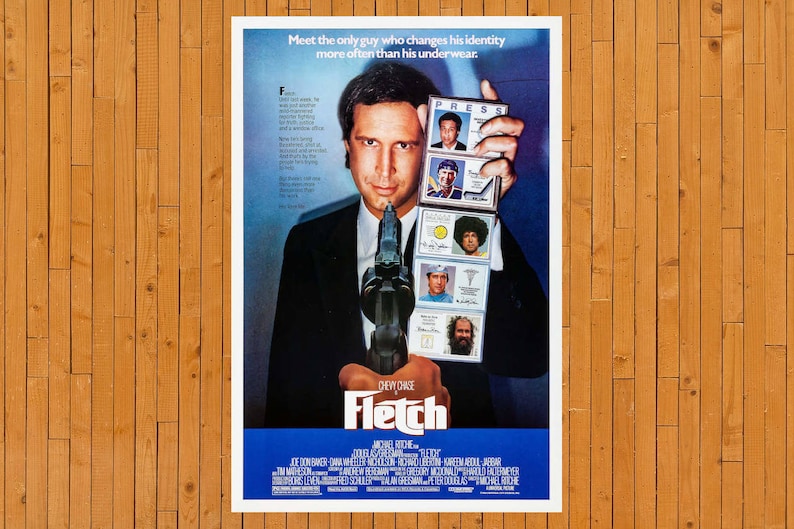 1985 Fletch With Chevy Chase Vintage Comedy Movie Poster Print - Etsy