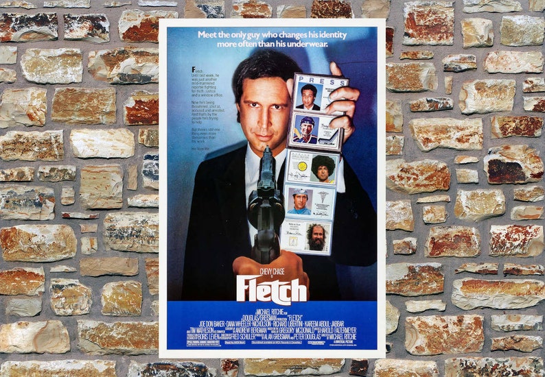 1985 Fletch With Chevy Chase Vintage Comedy Movie Poster Print - Etsy