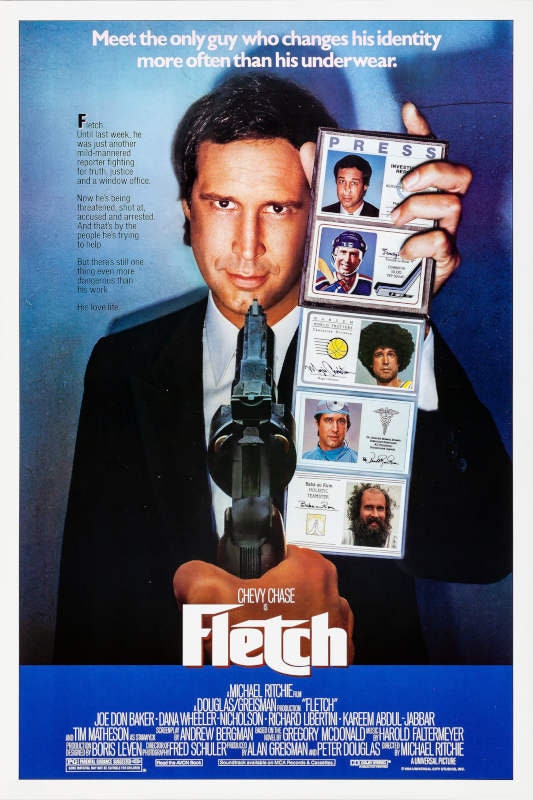 1985 Fletch With Chevy Chase Vintage Comedy Movie Poster Print - Etsy