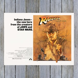 1981 Raiders of the Lost Ark Style B Vintage Action Movie Poster Print ...