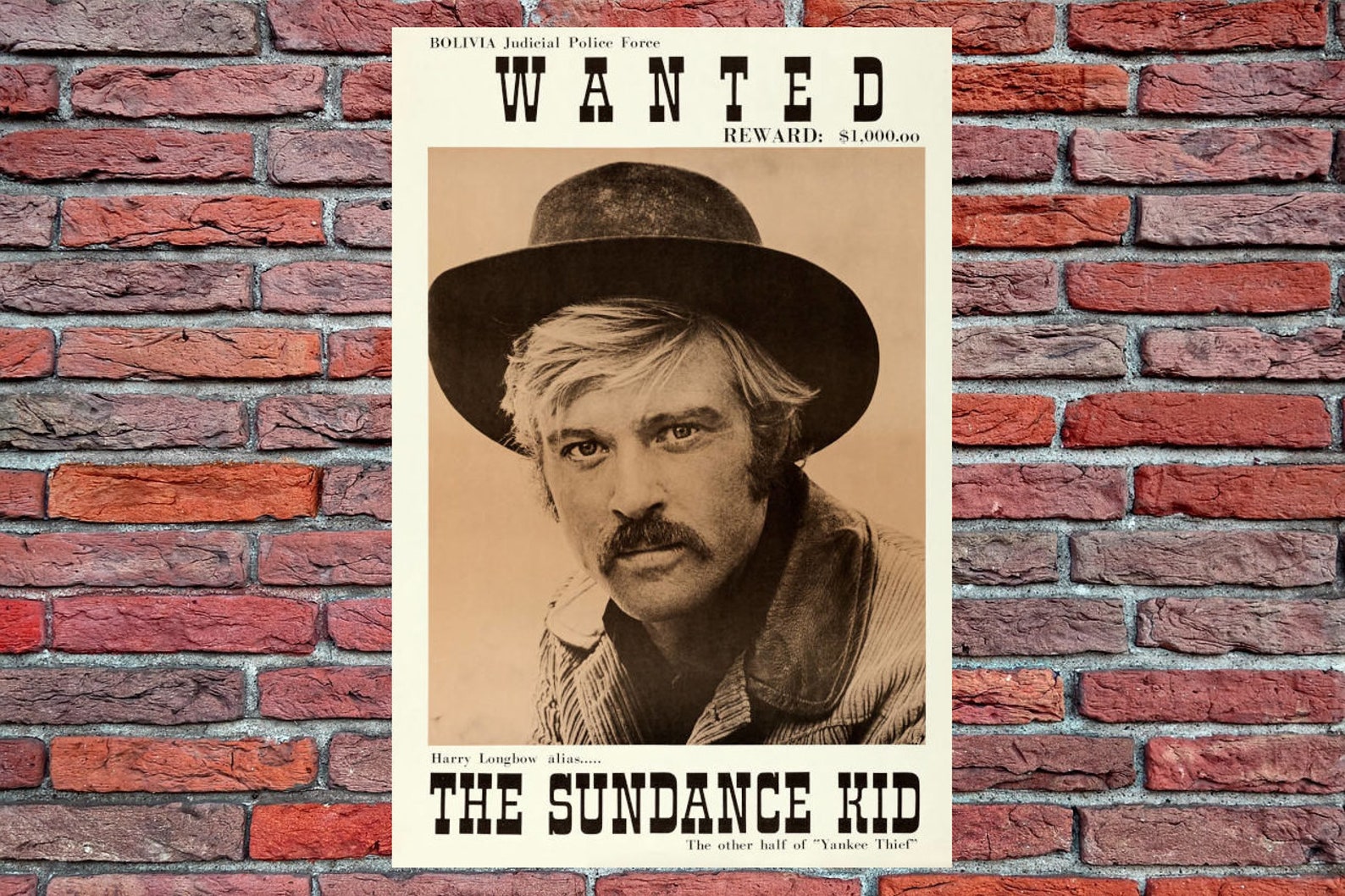 1969 Butch Cassidy and the Sundance Kid Wanted Vintage Movie Poster ...