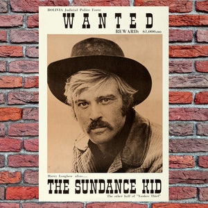 1969 Butch Cassidy and the Sundance Kid Wanted Vintage Movie Poster ...