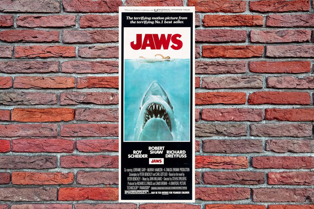 1975 Jaws Insert Vintage Horror Movie Poster Print - Etsy