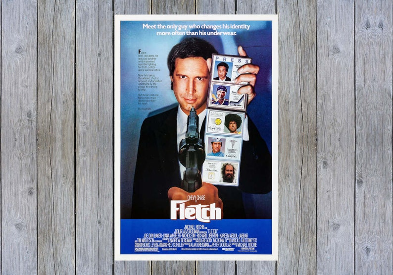 1985 Fletch With Chevy Chase Vintage Comedy Movie Poster Print - Etsy