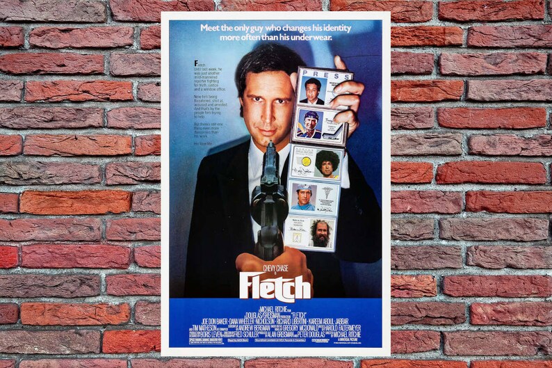 1985 Fletch With Chevy Chase Vintage Comedy Movie Poster Print - Etsy