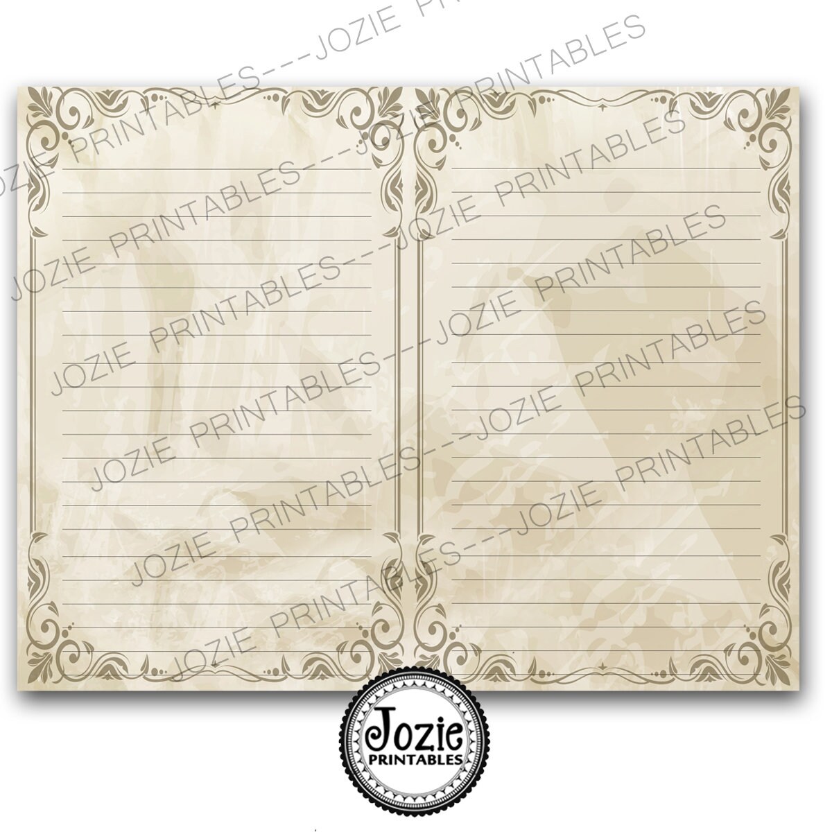 Printable Journal Note Pages Spring Memoires Vintage Roses - Etsy