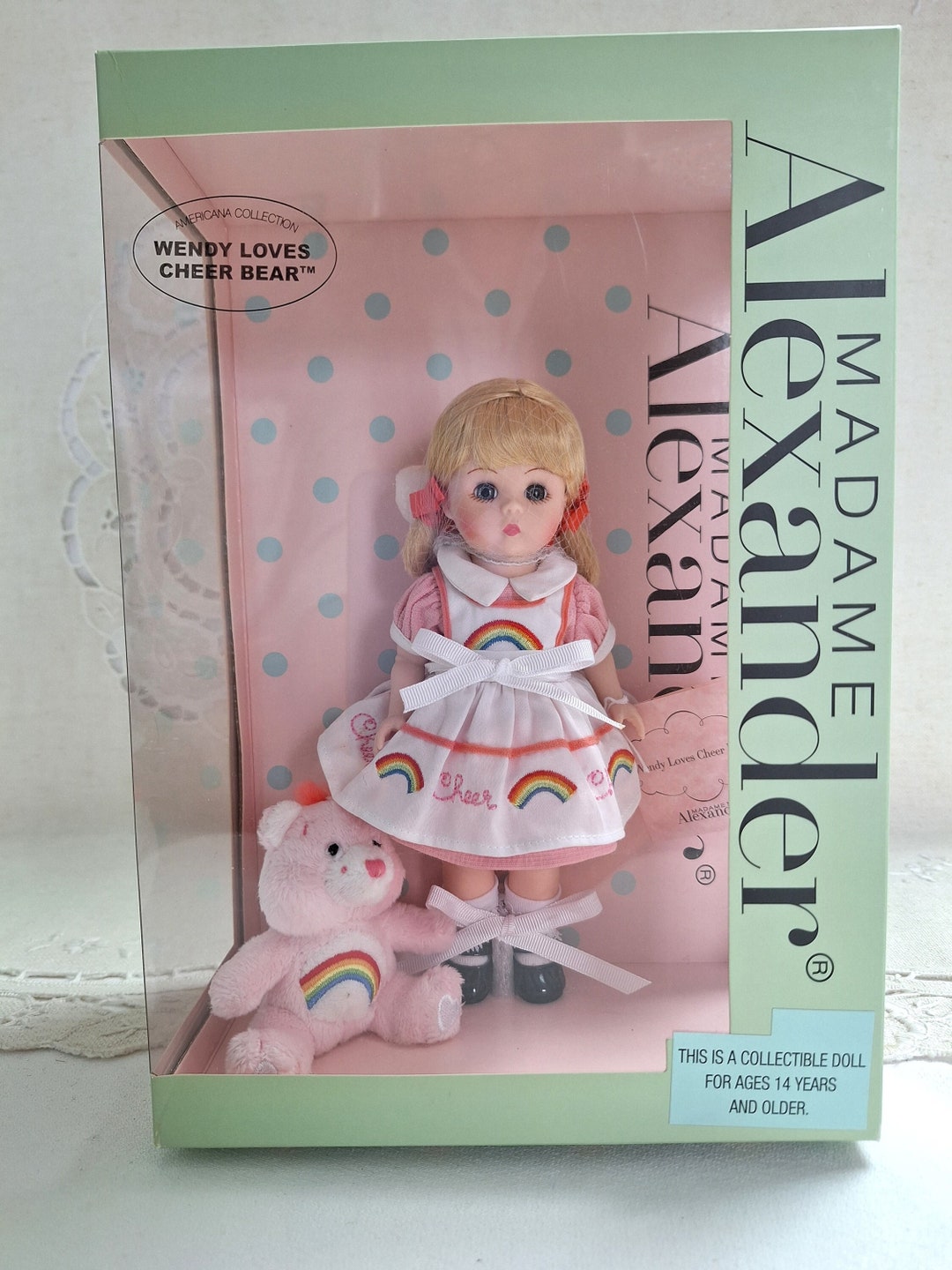Wendy Loves Cheer Bear Rare Care Bears Htf Madame Alexander 8 Doll