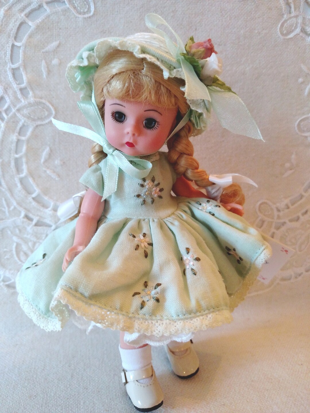 Mint Tea Wendy Htf Madame Alexander 8 Vintage Doll Box Wrist Tag