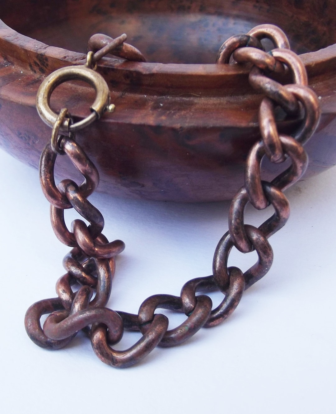 1930s Art Deco Large Link Copper Chain Men's Bracelet - Etsy