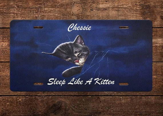 Chessie Sleep Like a Kitten chessie System License Plate | Etsy