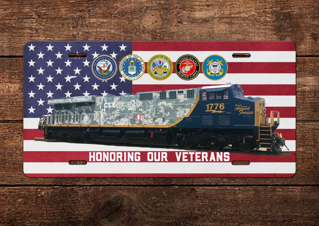 CSX Veteran's 1776 Locomotive License Plate - Etsy