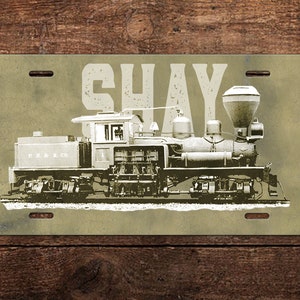 Vintage Shay Locomotive License Plate - Etsy