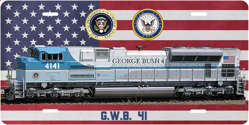 Union Pacific 4141 george Bush 41 Locomotive License Plate - Etsy