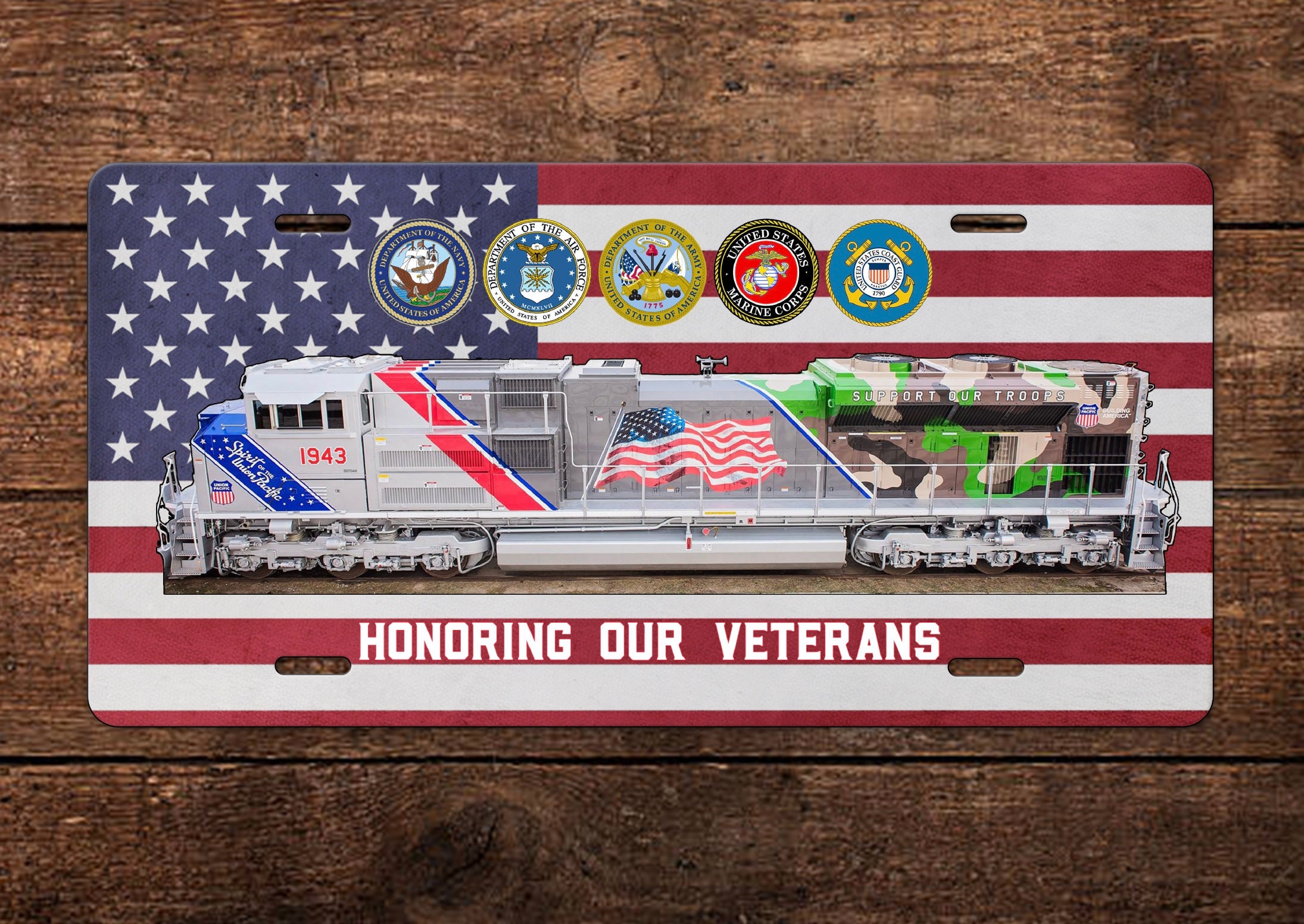 Union Pacific Veteran's 1943 Locomotive License Plate - Etsy