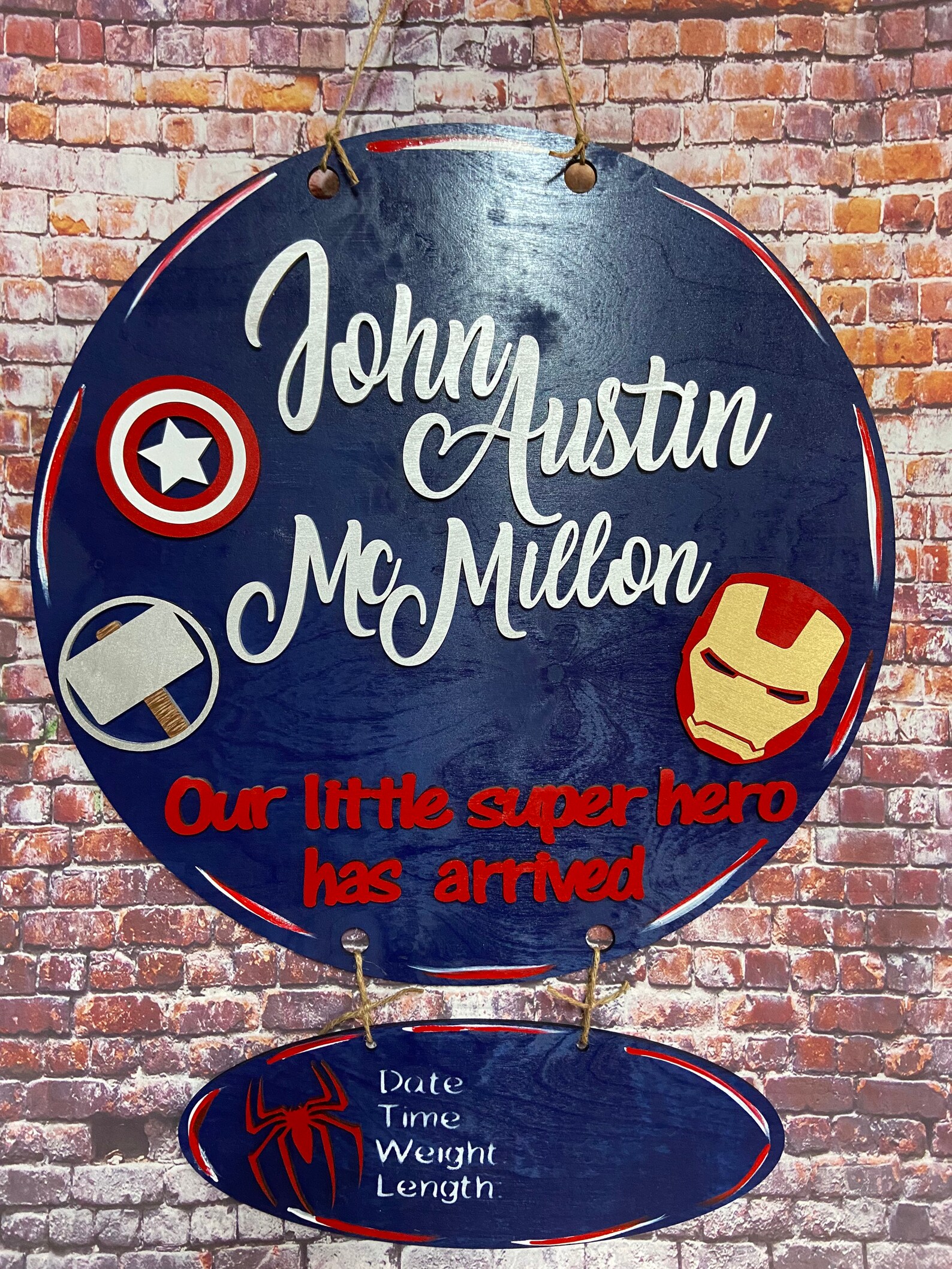 Superhero Hospital Baby Door Hanger | Etsy