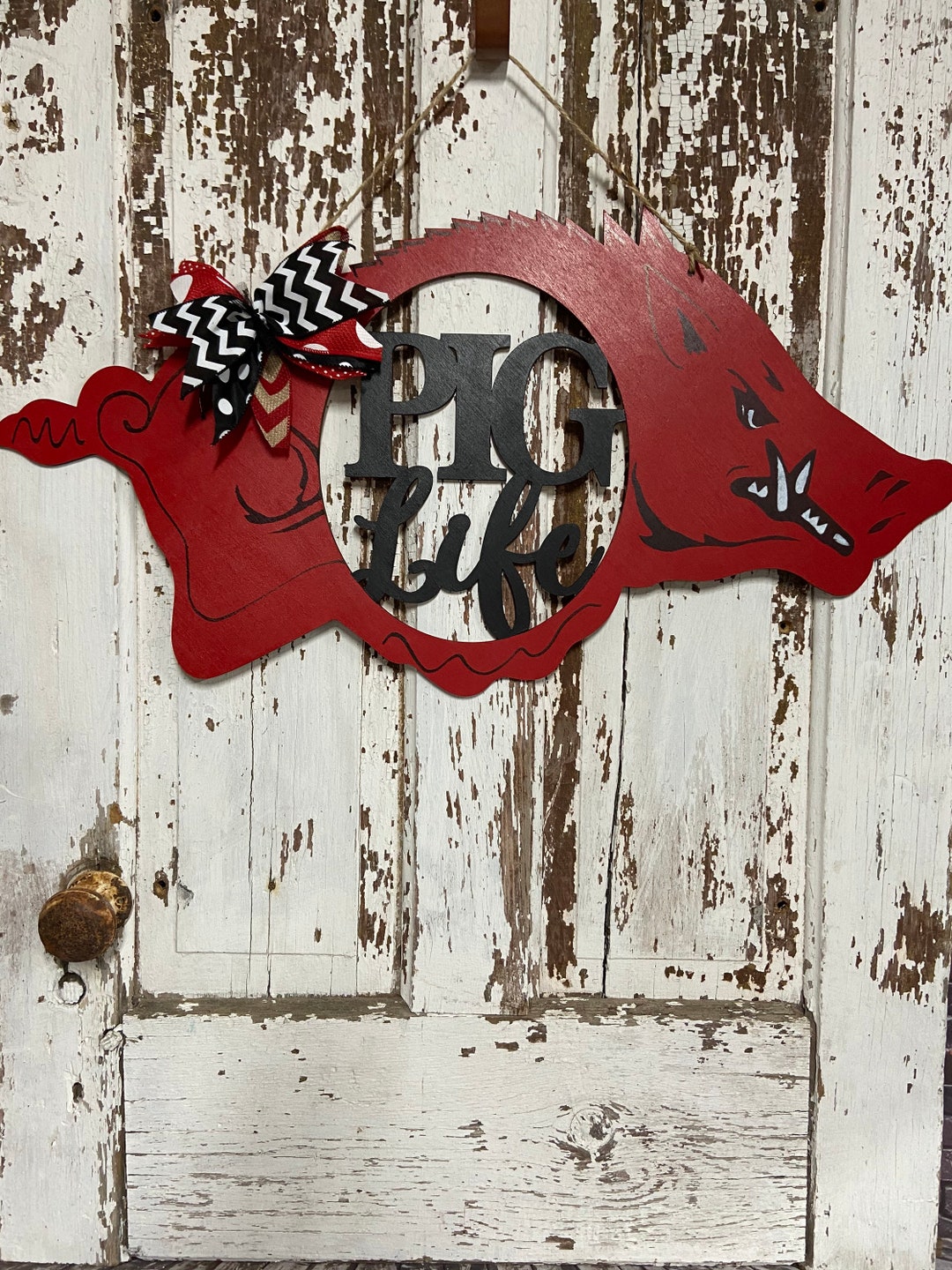Pig Life Door Hanger - Etsy