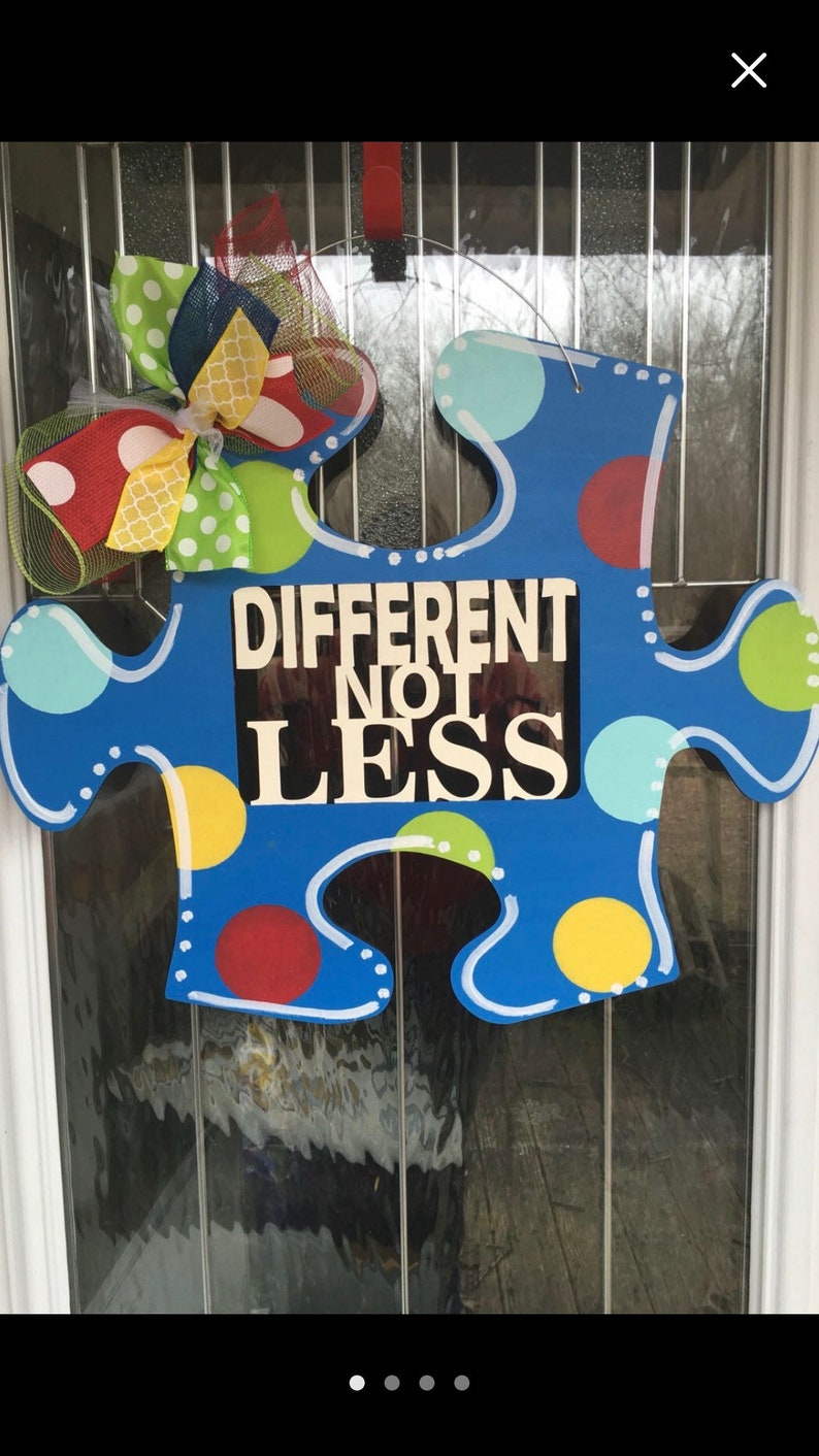 Autism Awareness, Puzzle Piece, Door Hanger, Gift Idea - Etsy