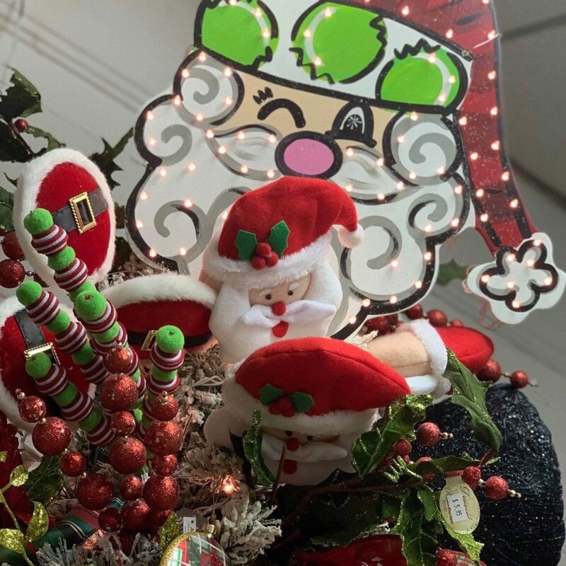 Santa Tree Topper - Etsy