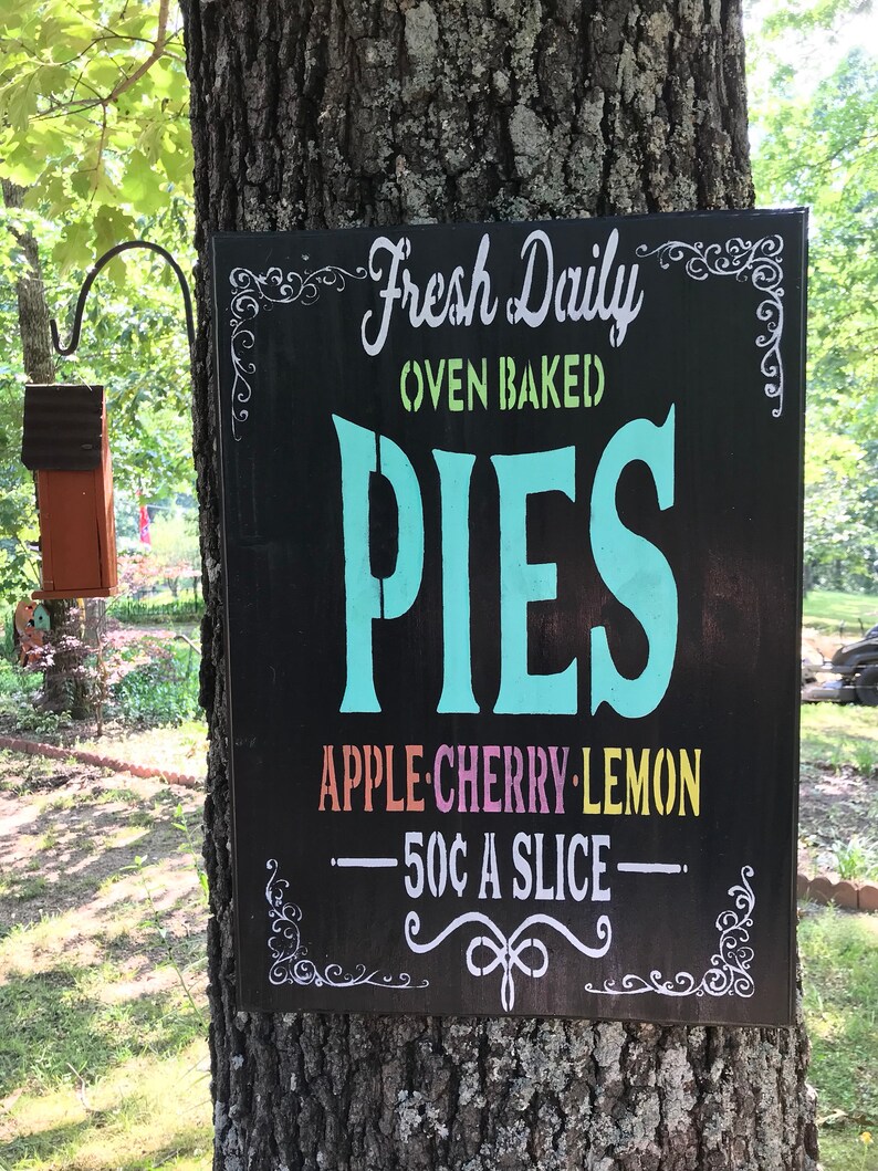 Pies Wall Hanging Kitchen Decor Dining Room Folk Art | Etsy
