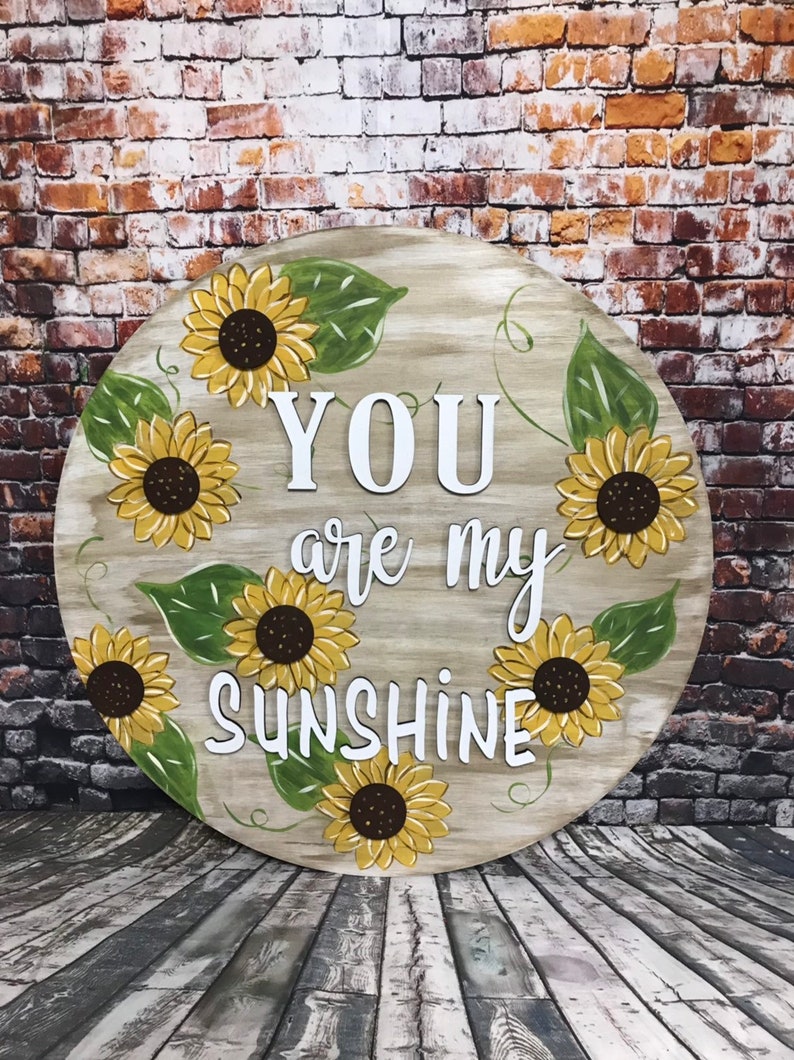Sunflower Wall Decor: You Are My Sunshine Door Hanger - Etsy