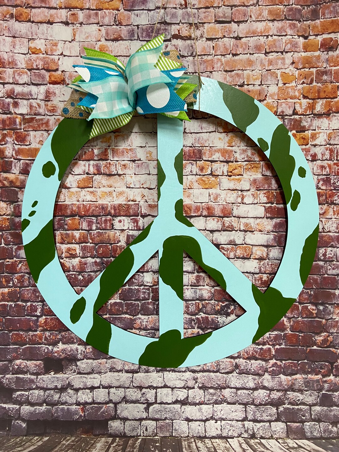 World Peace Door Hanger: 23" Round Sign - Etsy