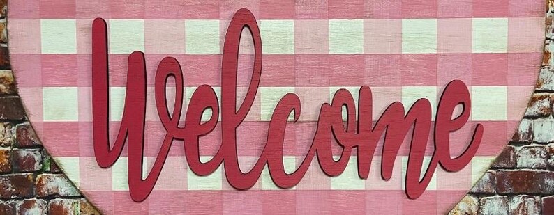 Valentines Heart Welcome Door Hanger - Etsy