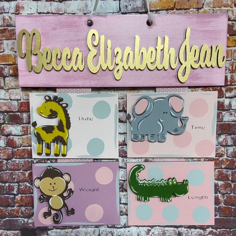 Jungle/safari Animals Hospital Door Hanger | Etsy