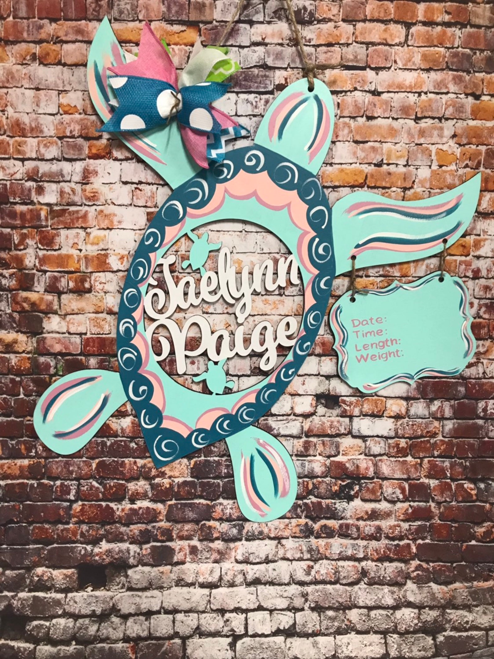 Turtle Baby Door Hanger - Etsy