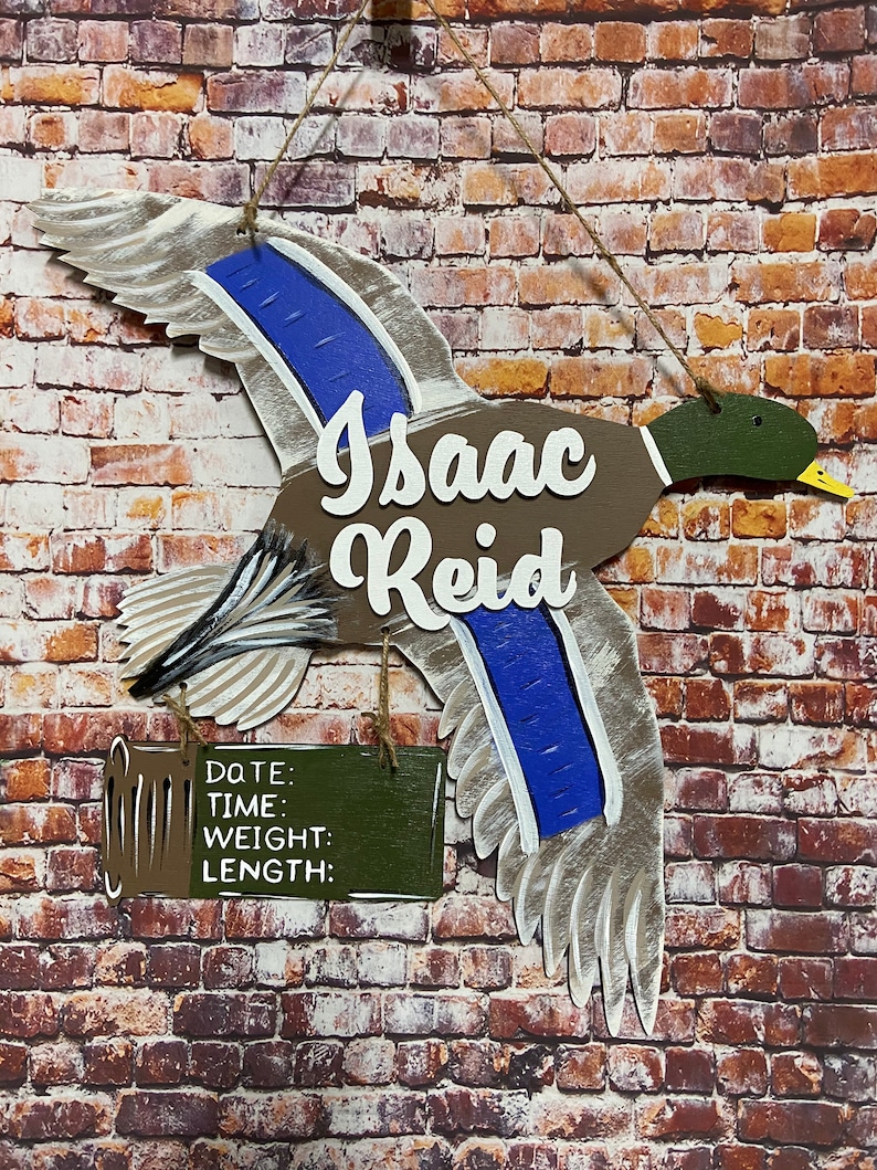 Mallard Duck Baby Hospital Door Hanger - Etsy