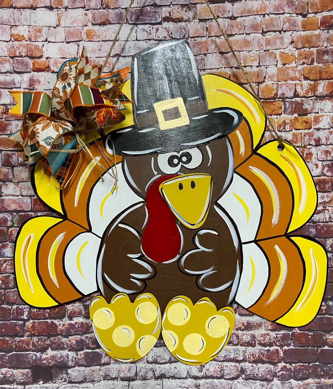 Turkey for Thanksgiving Door Hanger - Etsy