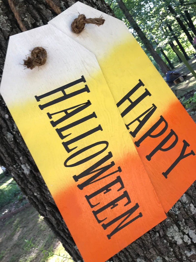 Happy Halloween Door Tags - Etsy