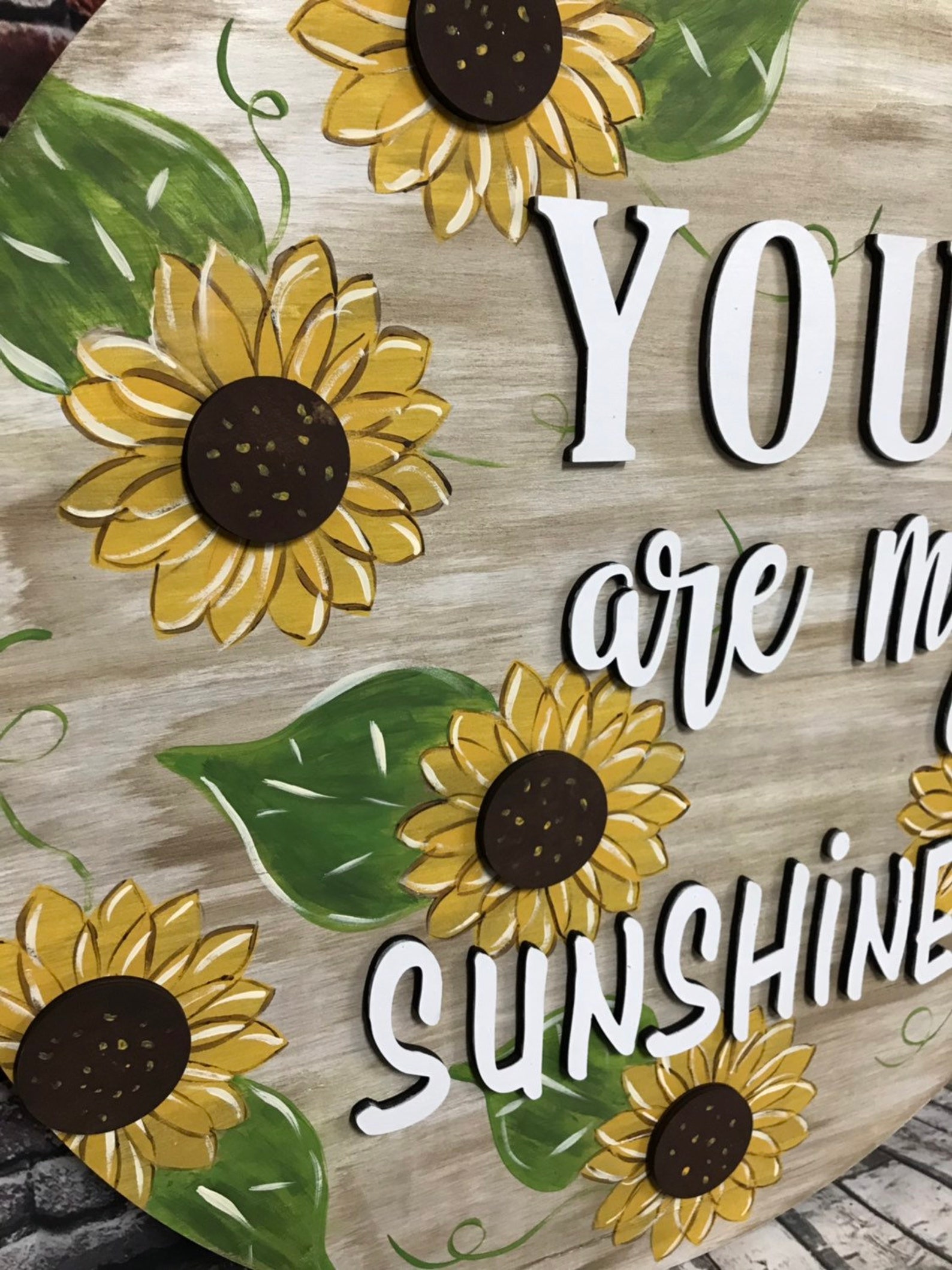 Sunflower Wall Decor: You Are My Sunshine Door Hanger - Etsy