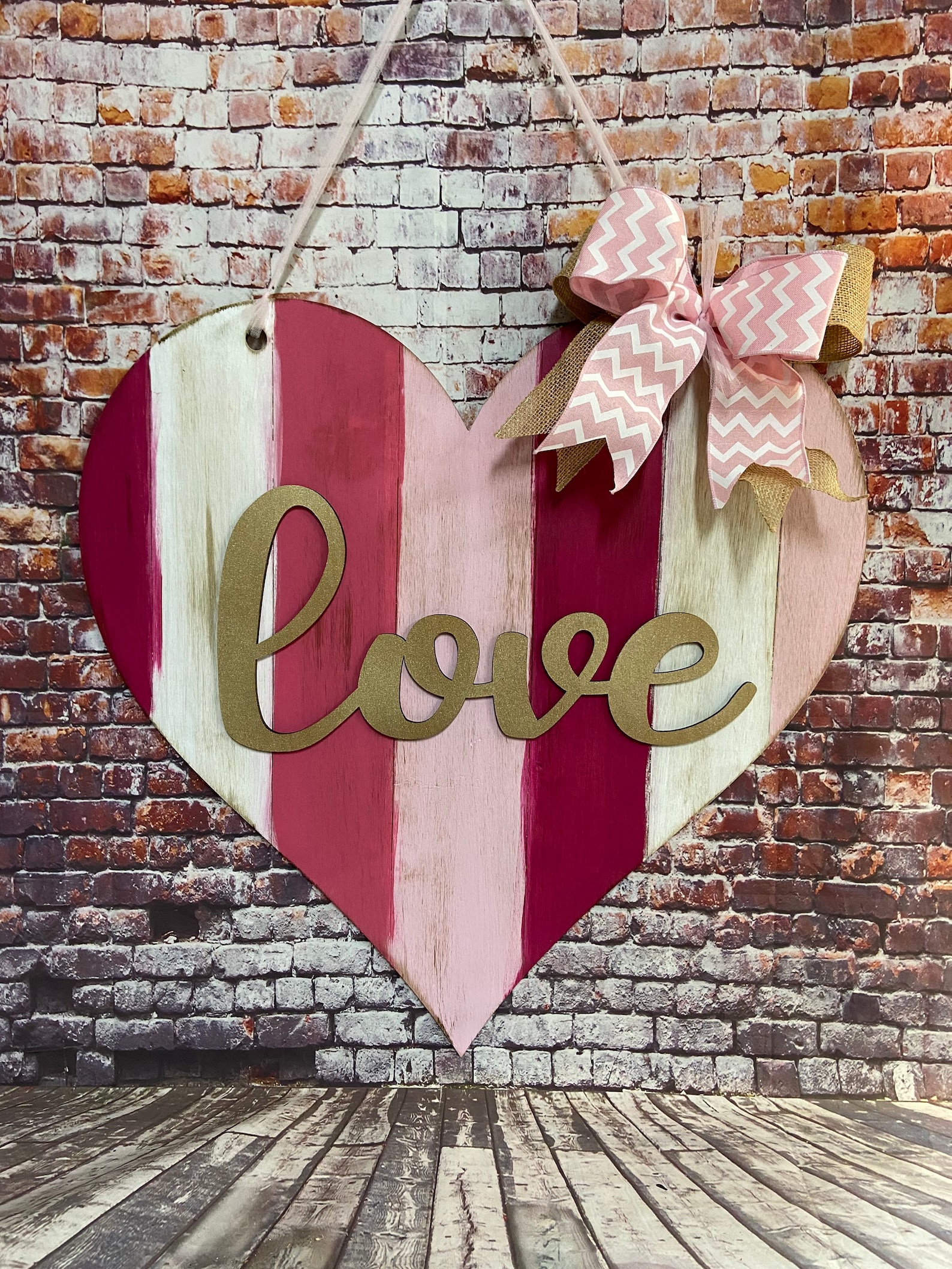 Love pallet heart door hanger | Etsy
