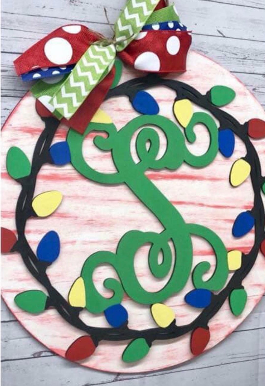 Christmas Lights With Initial - Etsy