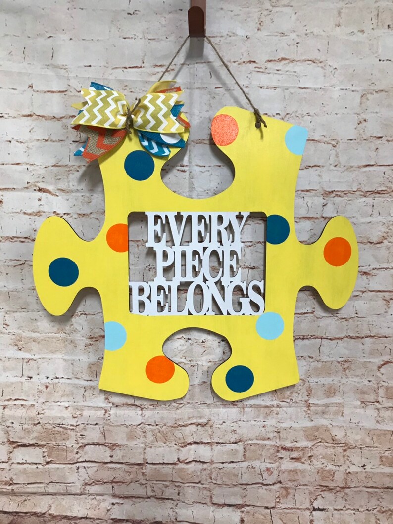 Puzzle Every Piece Belongs Autism Awareness | Etsy
