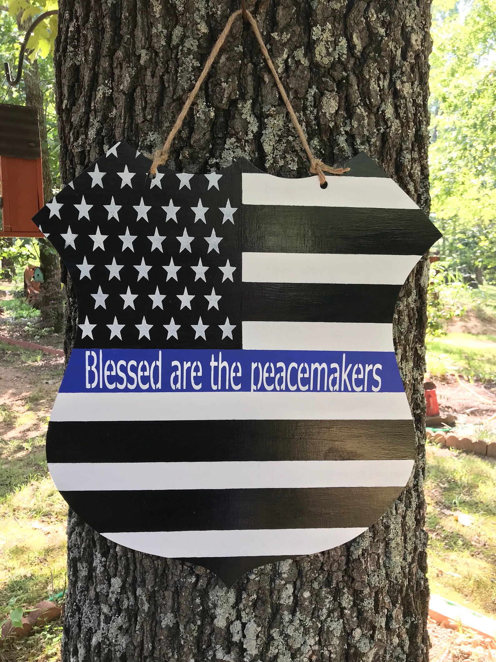 Police Badge Blessed Are the Peacemakers - Etsy