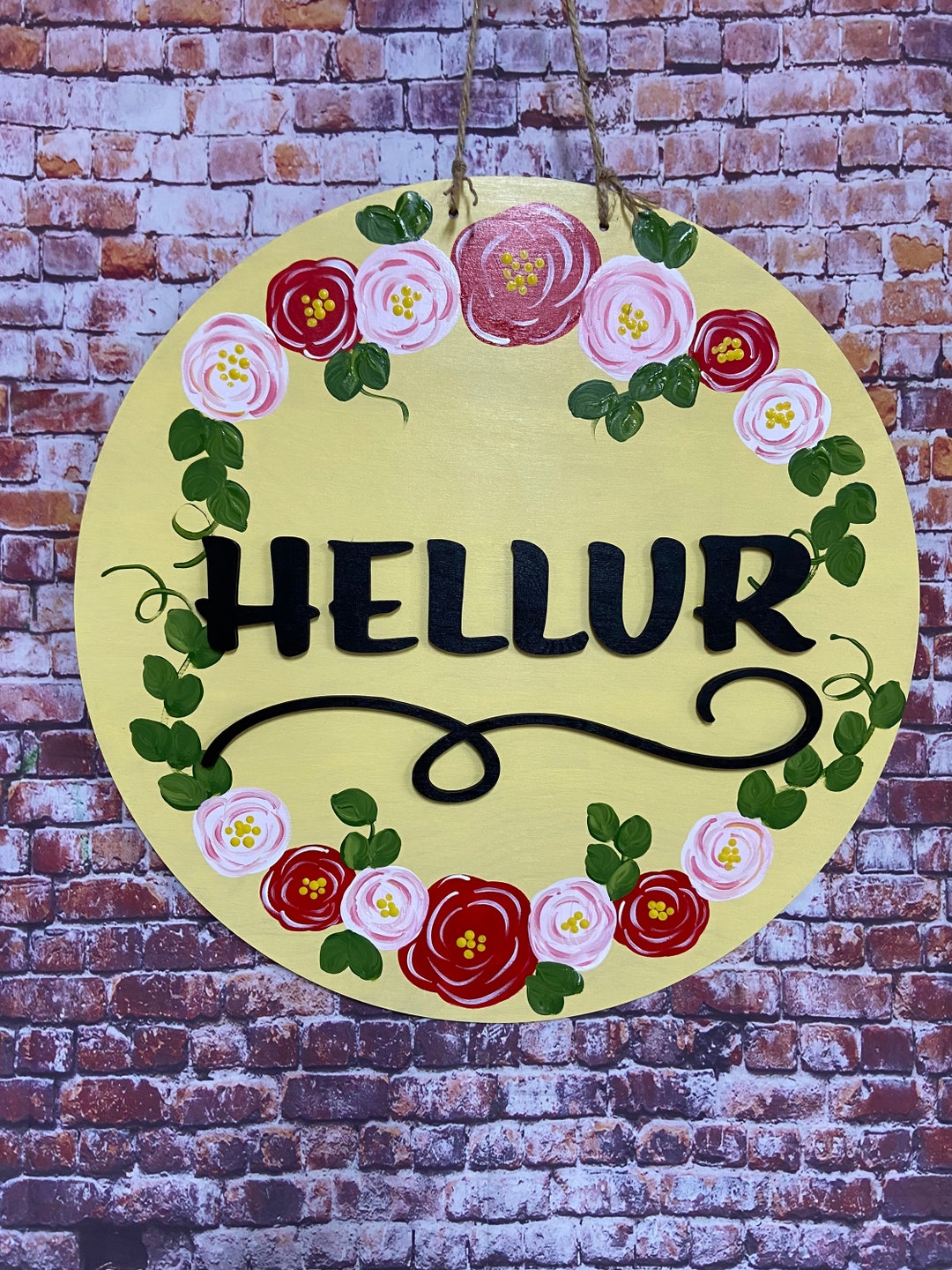 Hellur Door Hanger: Madea Movie Decor, Yellow Roses (18” Round) - Etsy