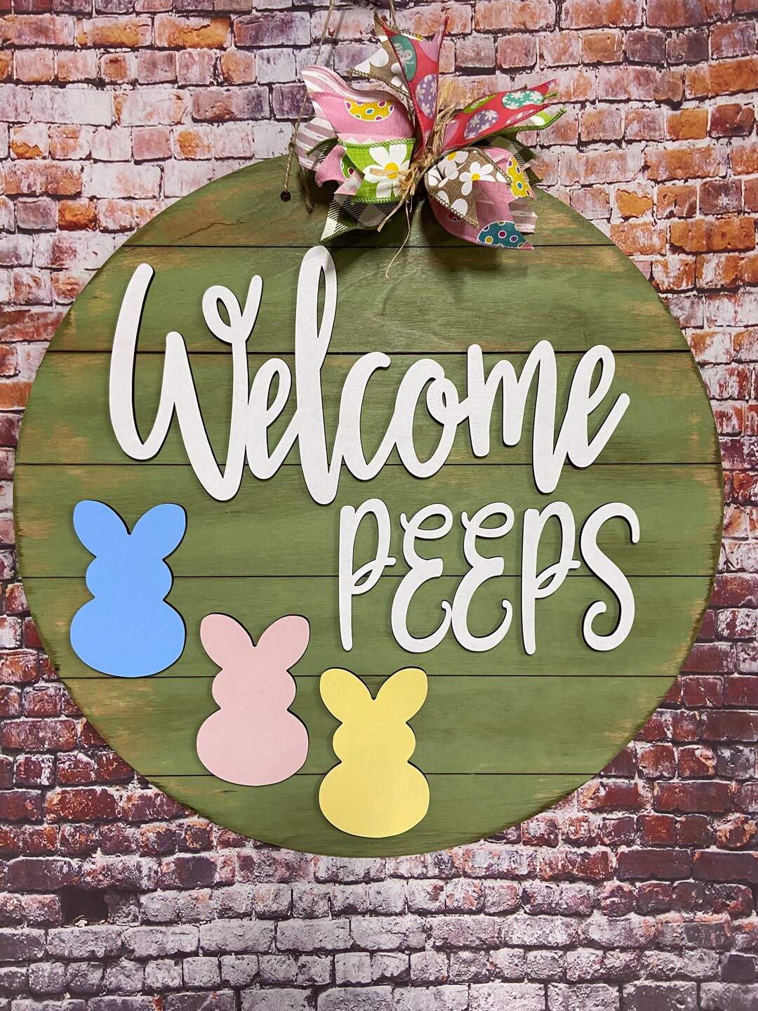 Welcome Peeps Door Hanger - Etsy