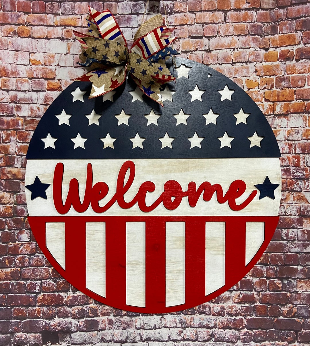 Welcome Patriotic - Etsy