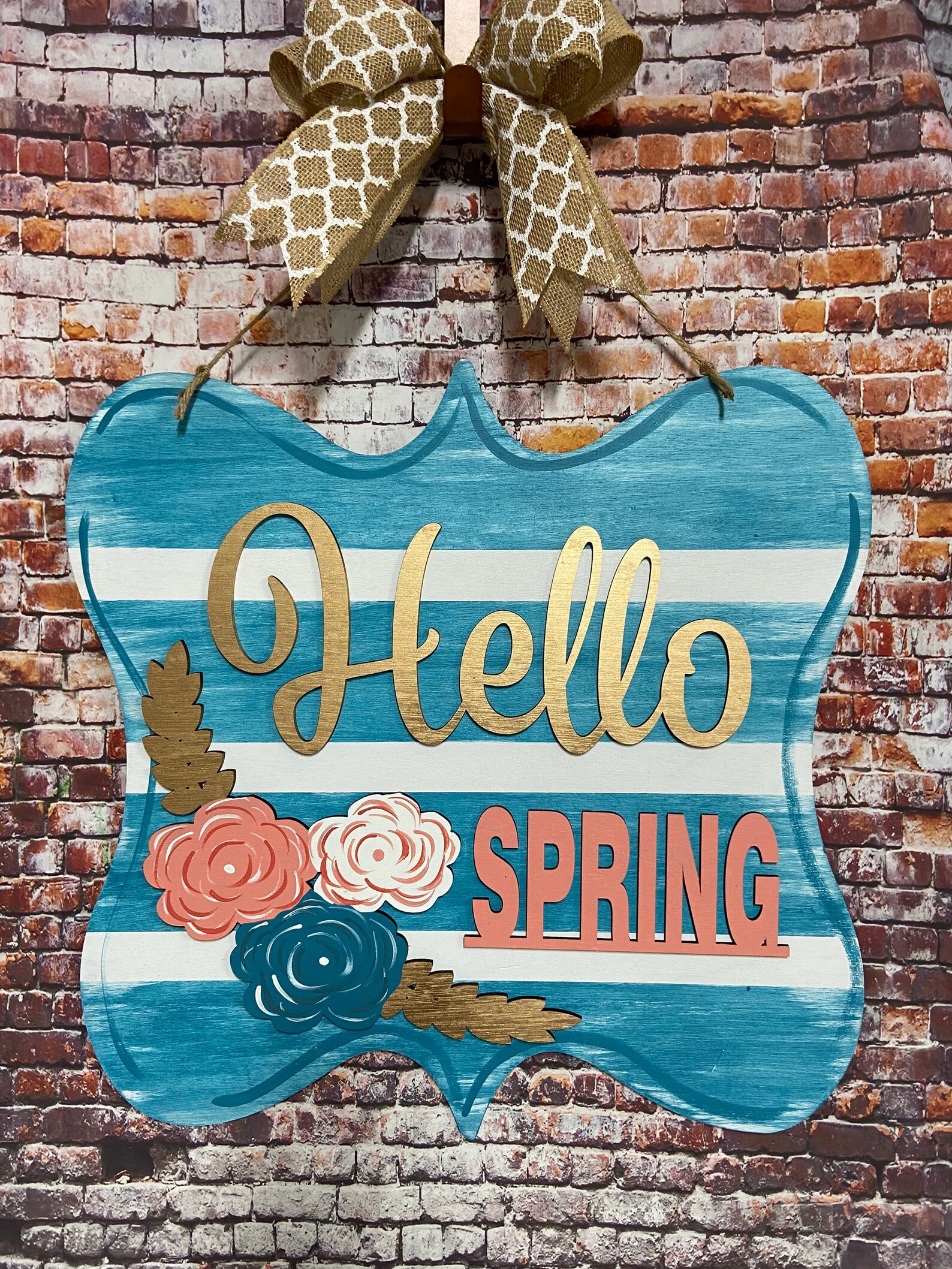 Hello Spring Door Hanger - Etsy