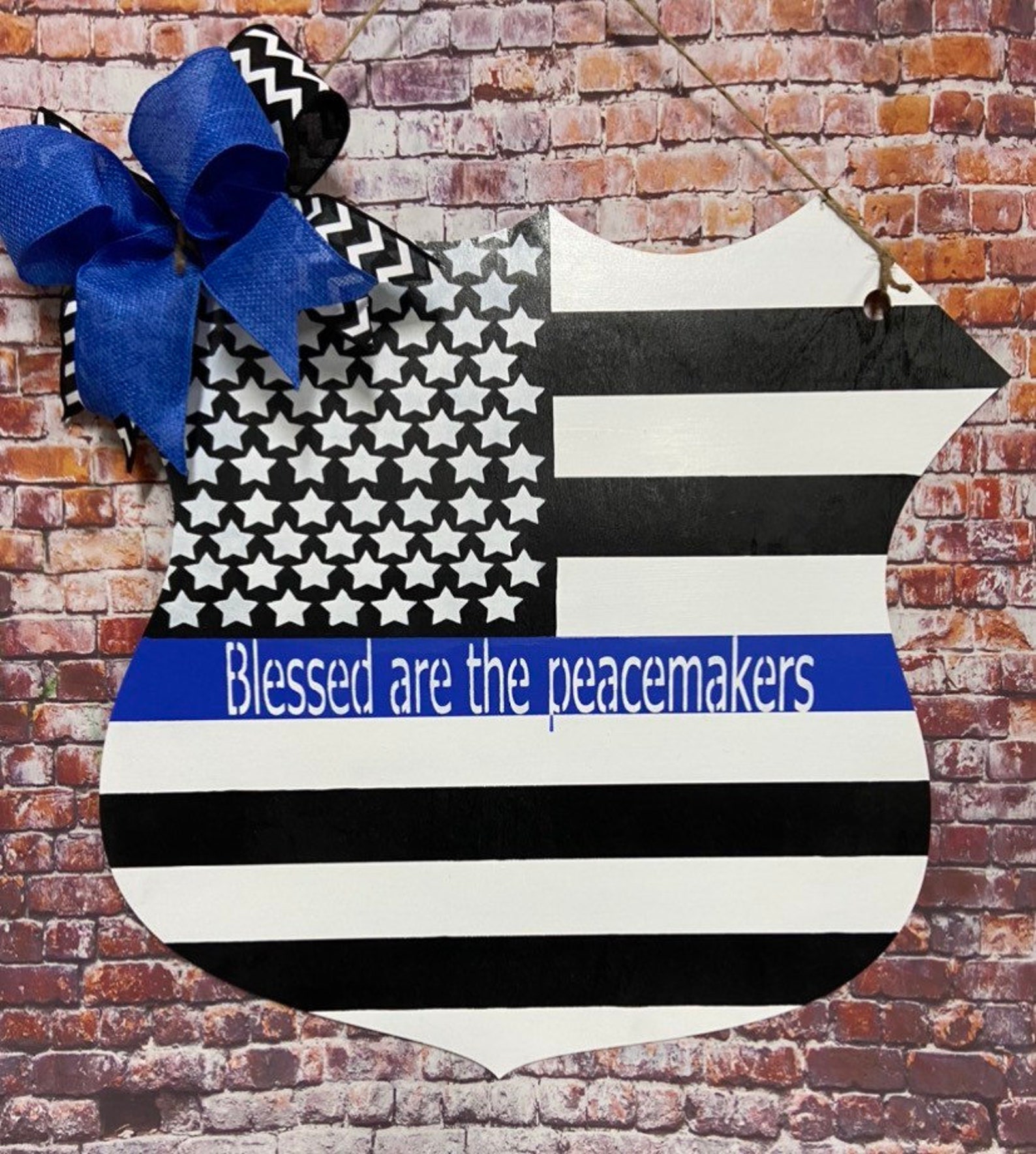 Police Badge Blessed Are the Peacemakers - Etsy