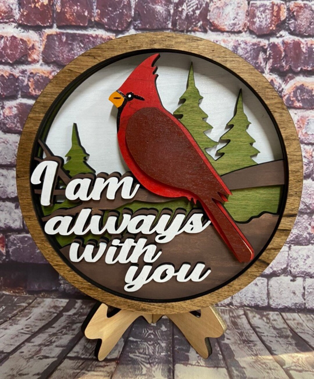 Cardinal Bird Layered Shelf Decor: Unique Memory Gift - Etsy